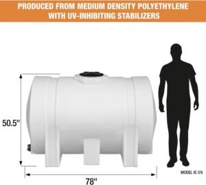 2000 Gallon Fiber Water Tank – Horizontal Water Storage UAE
